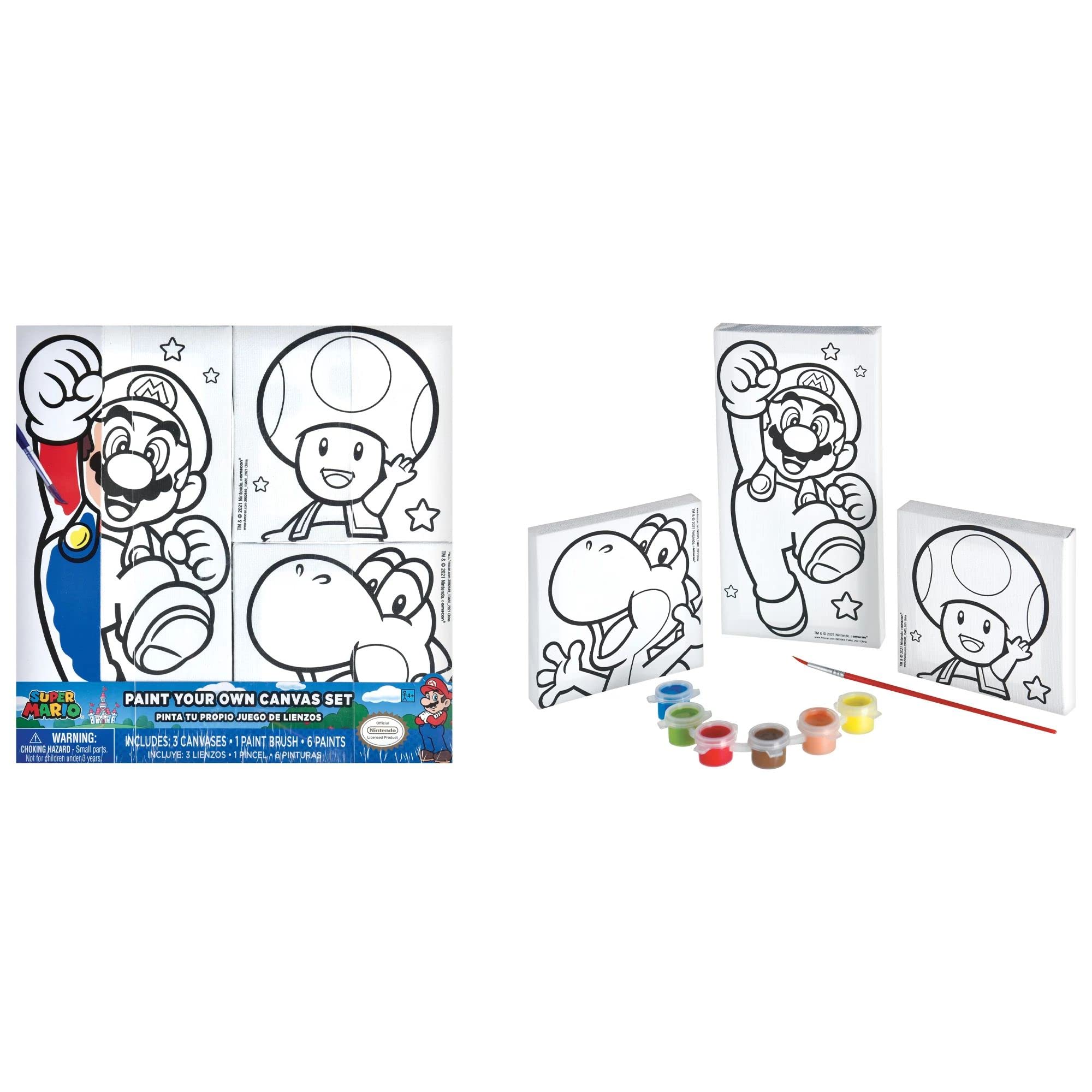 Mua Super Mario Brothers Color-Your-Own Canvas - Includes 3 Unique ...