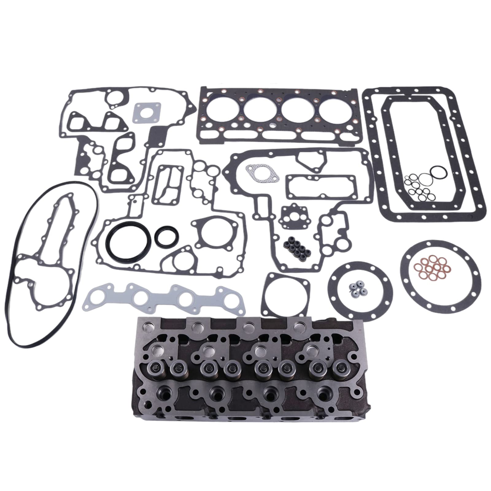 ZTUOAMUA Complete Cylinder Head 15422-03040 with Full Gasket Set 19223-99353 for Kubota V1702 ...