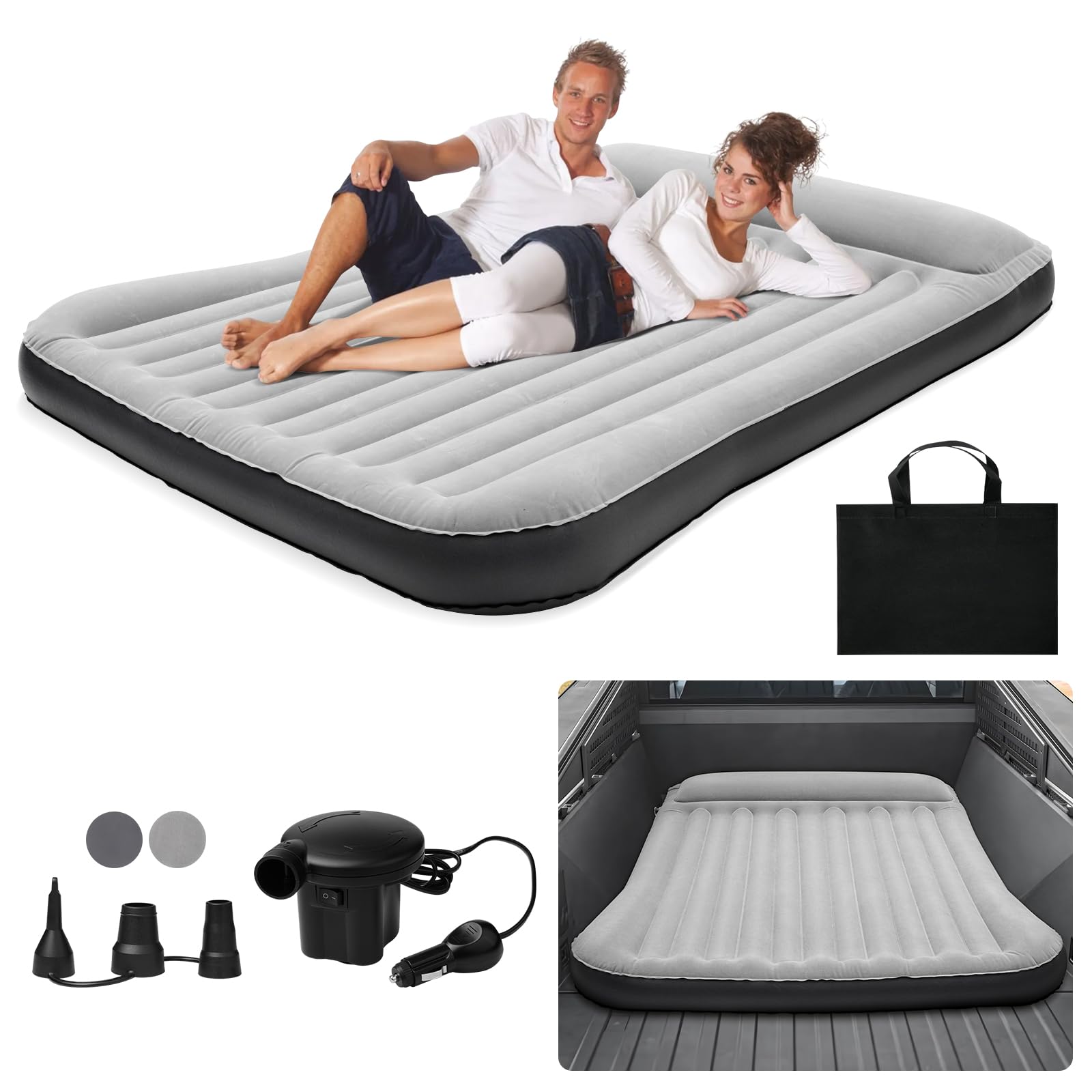 Shademax Inflatable Truck Bed Air Mattress for Tesla Cybertruck 2024 ...