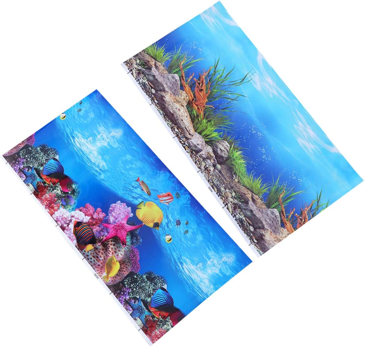 POPETPOP Aquarium Background Sticker Double-sided Fish Tank Wallpaper ...