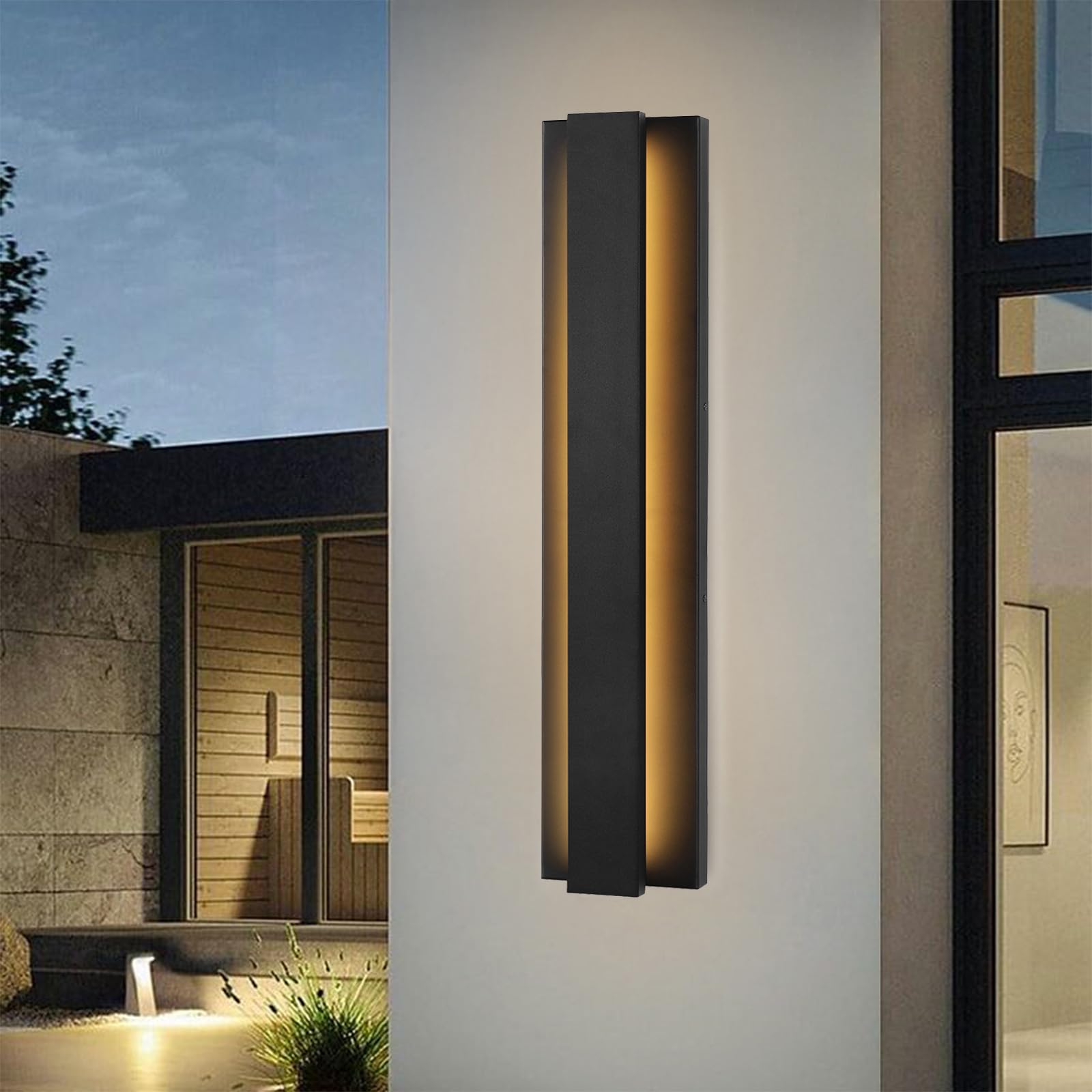 LamQee Modern Outdoor Wall Lights Exterior Lighting Fixtures for House, LED Porch Lights Outdoor ...