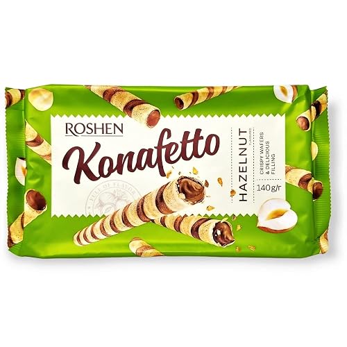 Roshen Crispy Flavorful Wafer Rolls "Konafetto" with Hazelnut-Cream ...