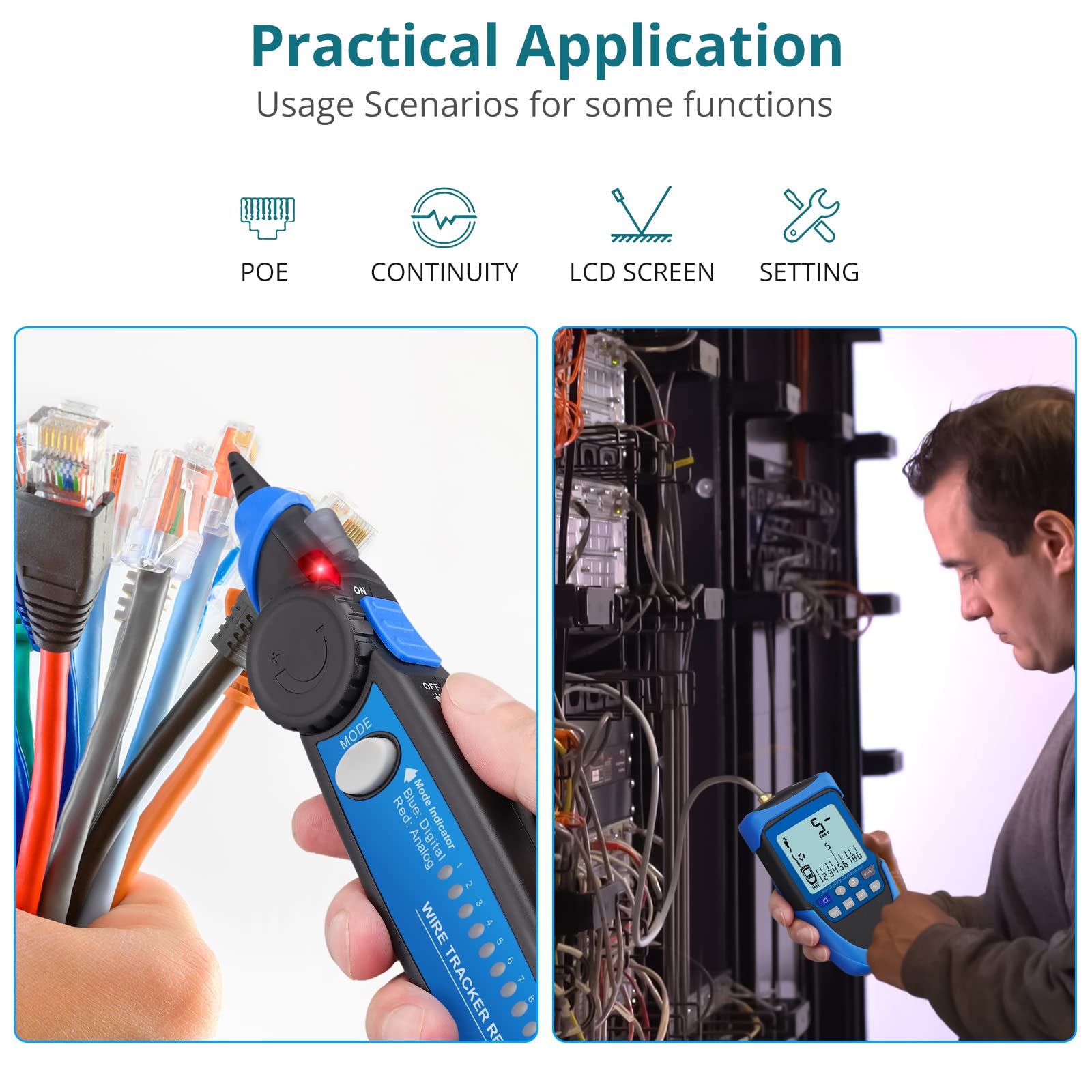 Mua Network Cable Tester, PoE Cable Tester for CAT5, CAT5e, CAT 6, CAT ...