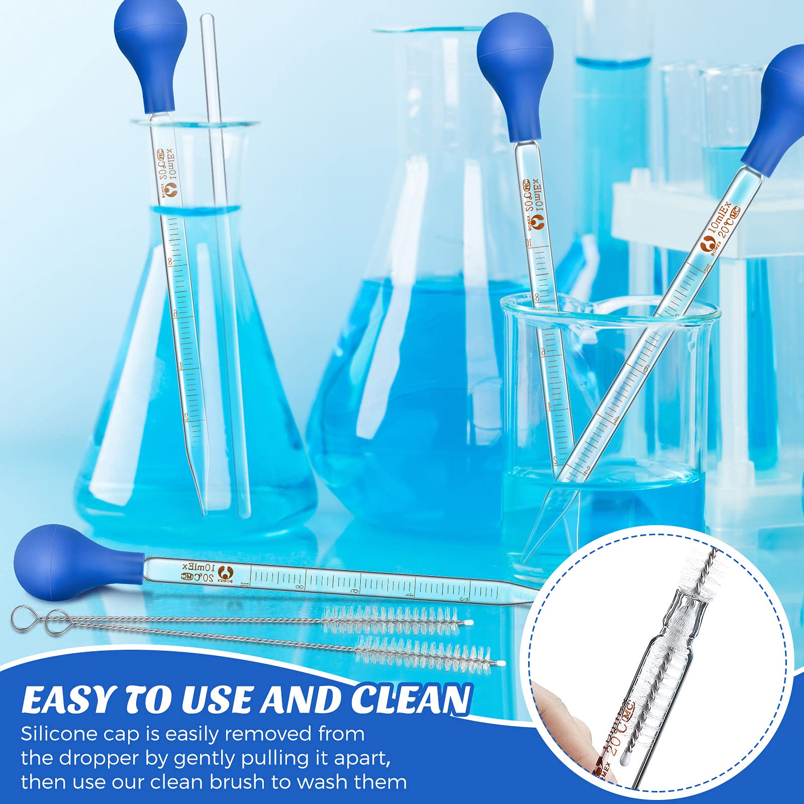 Mua Glass Droppers Pipettes Graduated Lab Dropper Glass Liquid Pipette ...