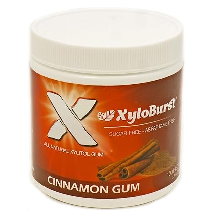 XyloBurst - Xylitol-Kaugummi-Glas-Zimt - 100 Stücke: Amazon.de ...