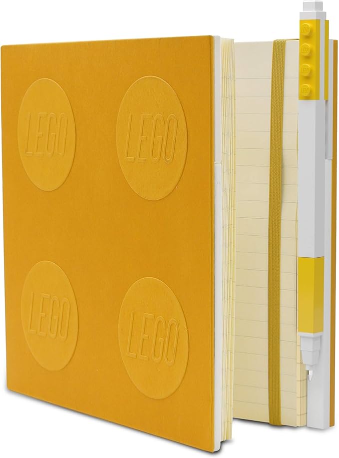 LEGO Stationery Locking Notebook with Gel Pen - Yellow: Amazon.co.uk ...