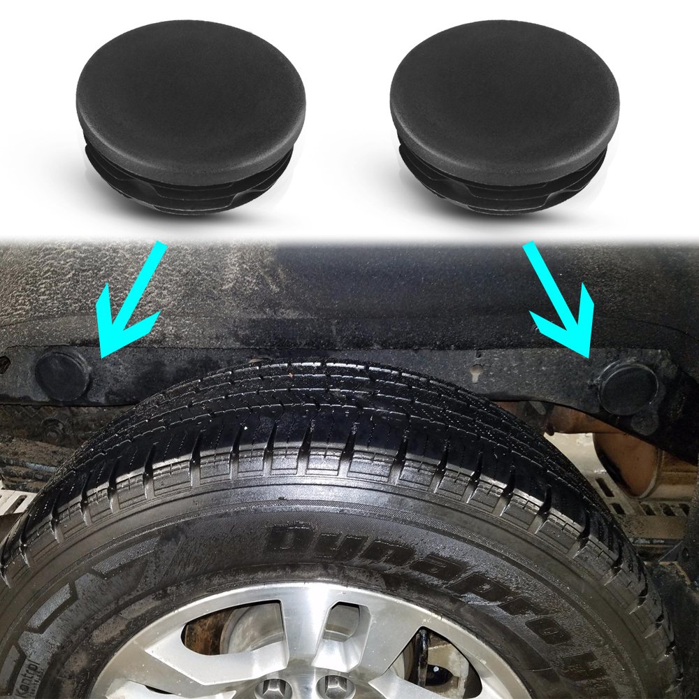 SUNPIE Frame Tube Hole Plugs Rear Wheel Well Covers For Chevy Silverado ...
