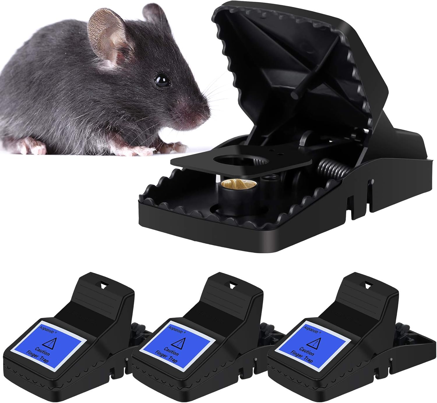 Aopaeoie Rat Trap Reusable, Extra Large Heavy Duty Control Rat Traps ...