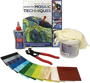 Amazon.com: Delphi Glass Glass Mosaic Starter Kit | Includes Colorful ...