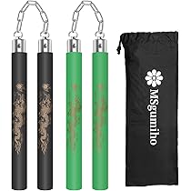 Training Nunchaku Flexible Rubber Blue Nunchucks - Safe With Ball ...