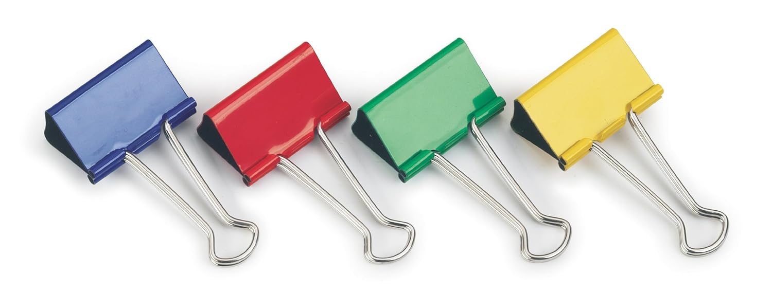 Rapesco 41mm Foldback Clip - Coloured (100 Clips): Amazon.co.uk: Office ...