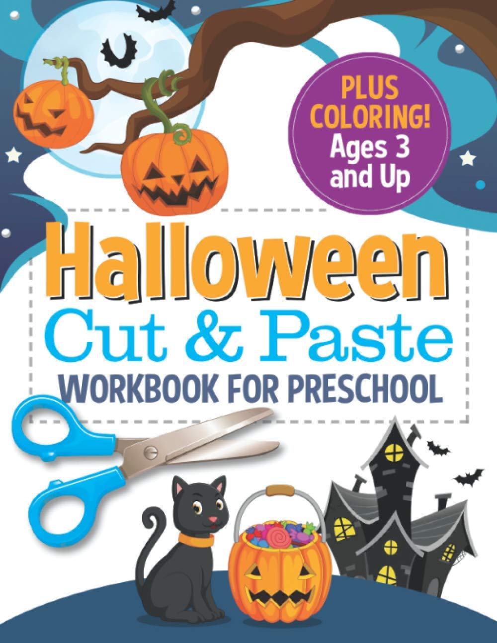 Mua Halloween Cut and Paste Workbook for Preschool: Activity Book for ...