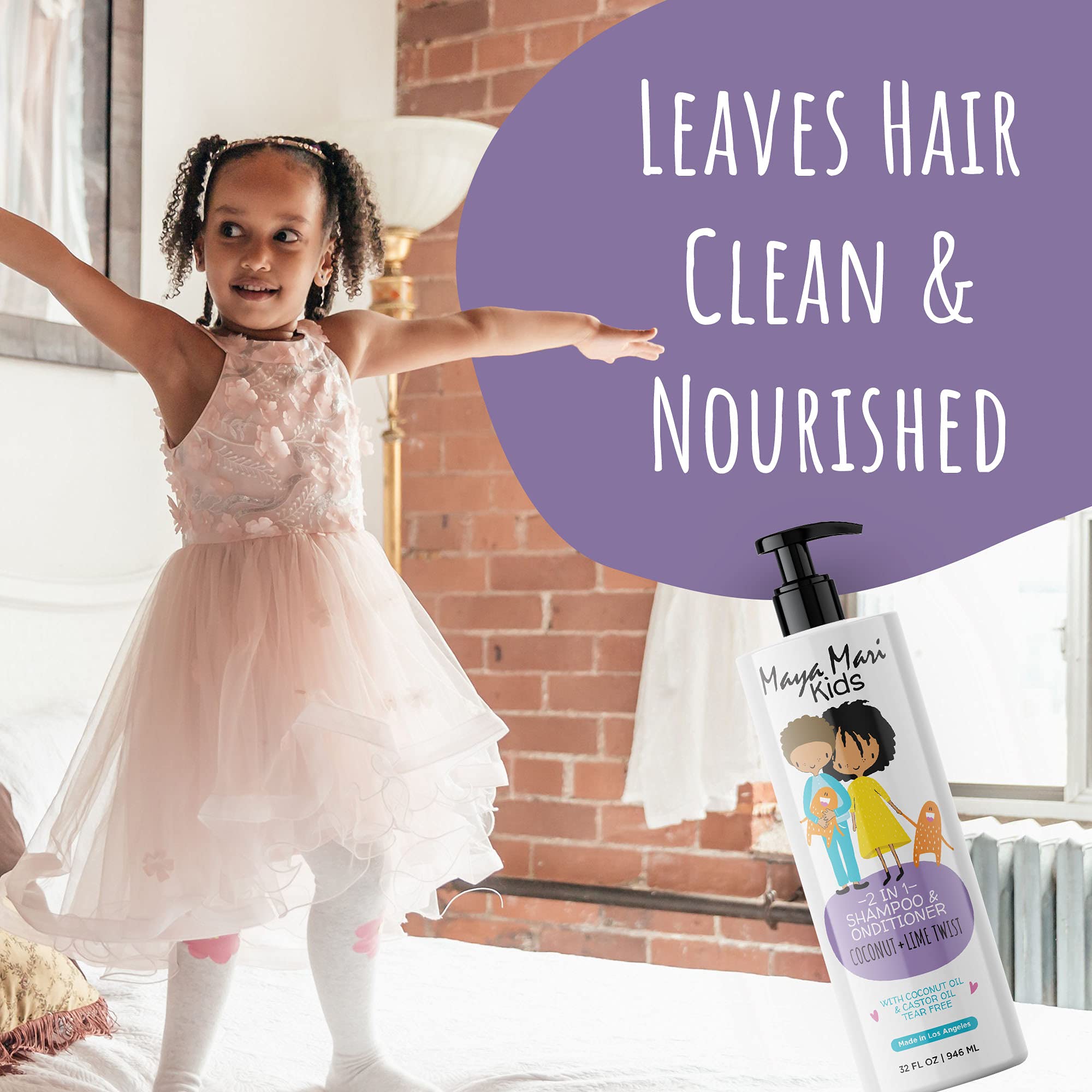 Mua 2 in 1 Natural Kids Shampoo and Conditioner, Tear Free | For ...