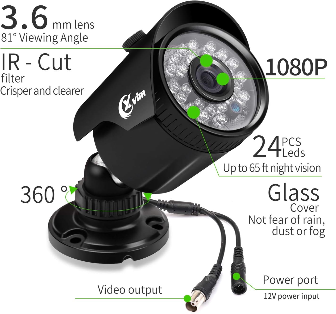 XVIM 8 Channel Home Security System - with 4 PCS Camera