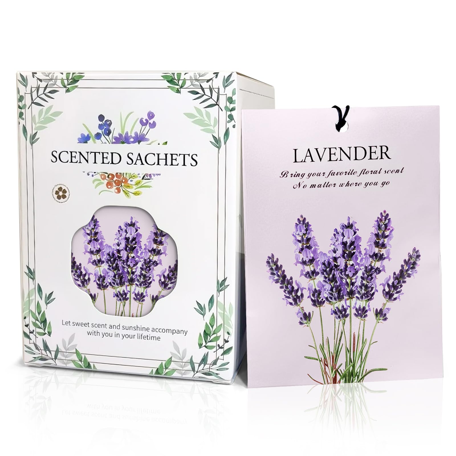 HOMELLAX Lavender Scented Sachet Bags - 12 Pack Closet Freshener Odor ...