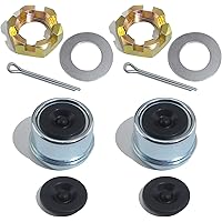 Amazon.com: GREPSPUD 2Sets 1'' Trailer Axle Nut Kits 1'' Spindle Castle ...