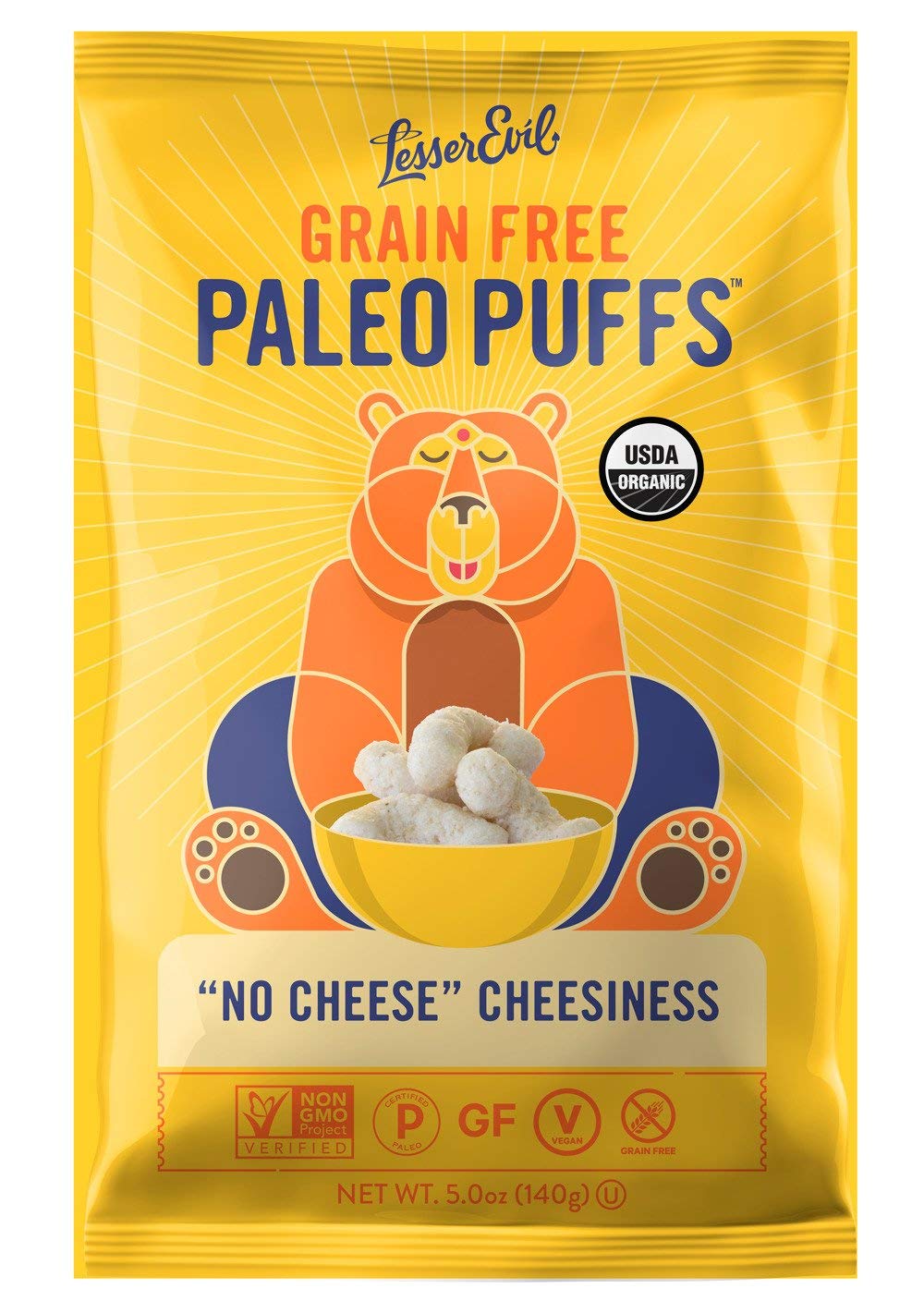 Amazon.com: LESSER EVIL, PALEO PUFFS, OG2, APL CDR V, Pack of 9, Size 5 ...