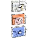 Amazon.com : Wall File Holder with Wood Handle – Black, Three Tier ...