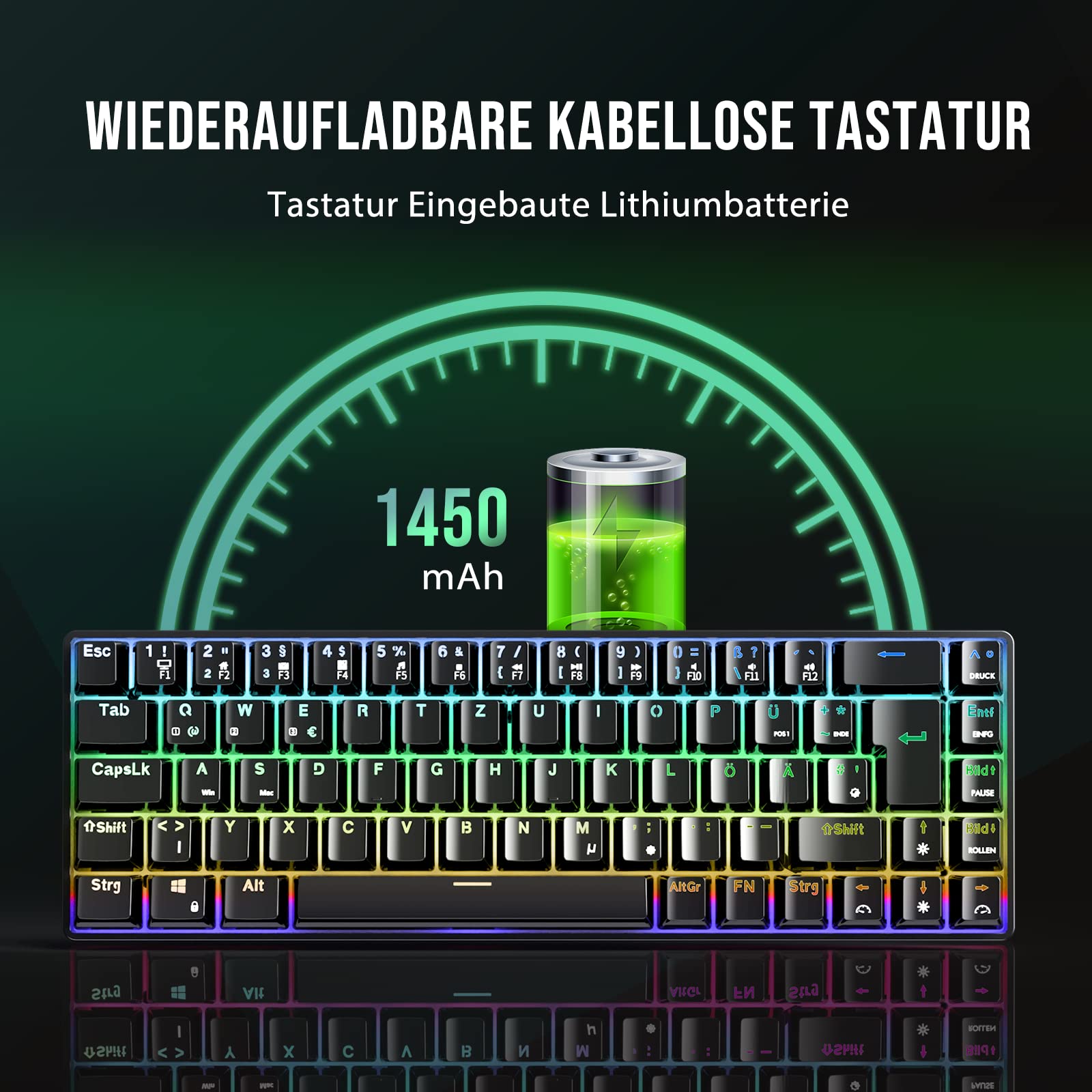 Mua RK68 Mechanical Gaming Keyboard, Wireless/Wired Mechanical Keyboard ...