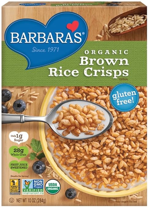 Amazon.com: Barbara's Bakery Organic Brown Rice Crisps Cereal, 10 Ounce Box