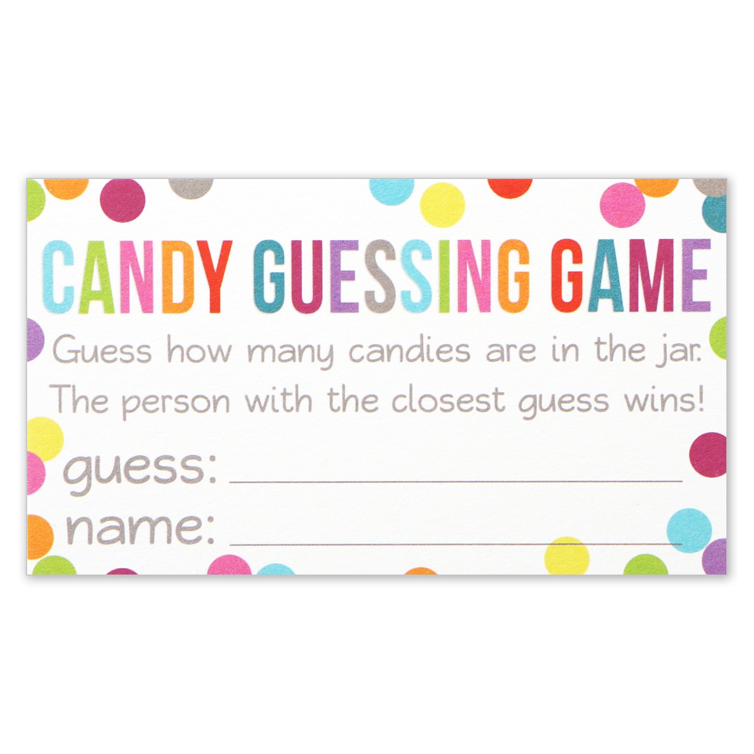 Guessing Game Template How Many In The Jar The How Many Guessing Game Estimate The Number 