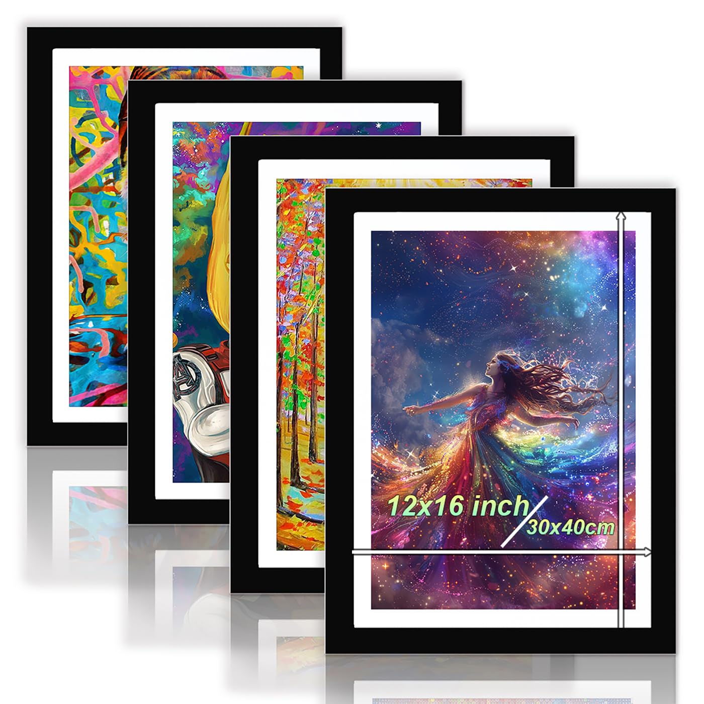 Betionol Diamond Painting Frames Set of 4, Display 12x16in/30x40cm ...