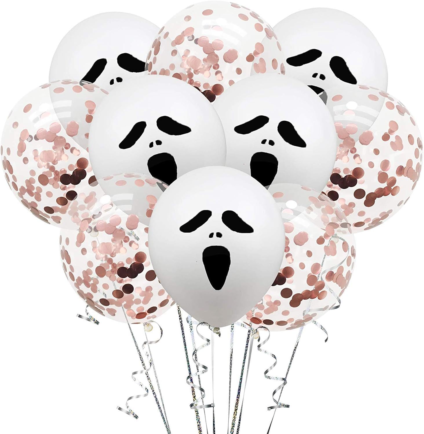 Grimace Terror Emoji Pink Gold Halloween Balloons 10 Inch 12 Inch Party ...