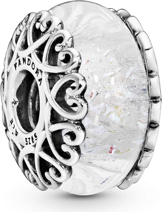 Pandora Iridescent White Murano Glass Charm 797617: Amazon.ca: Jewelry