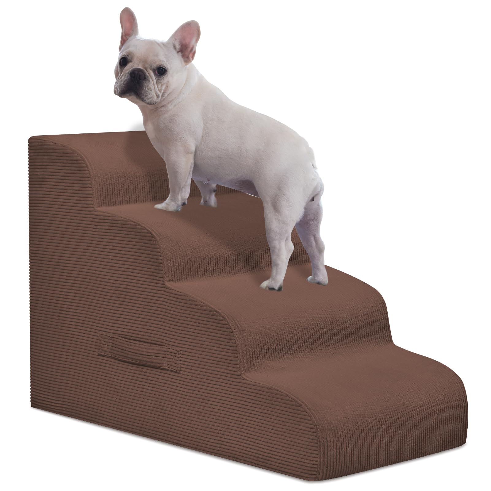Yiruka Dog Steps for Small Dog, 4-Step Dog Ramp and Stairs for High ...