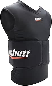 Amazon.com : Schutt Lightweight Rib Protector Shirt, Black, X-Small (22 ...