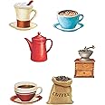 Amazon.com: Collections Etc Unique Wooden Coffee Magnets - Set of 6 ...