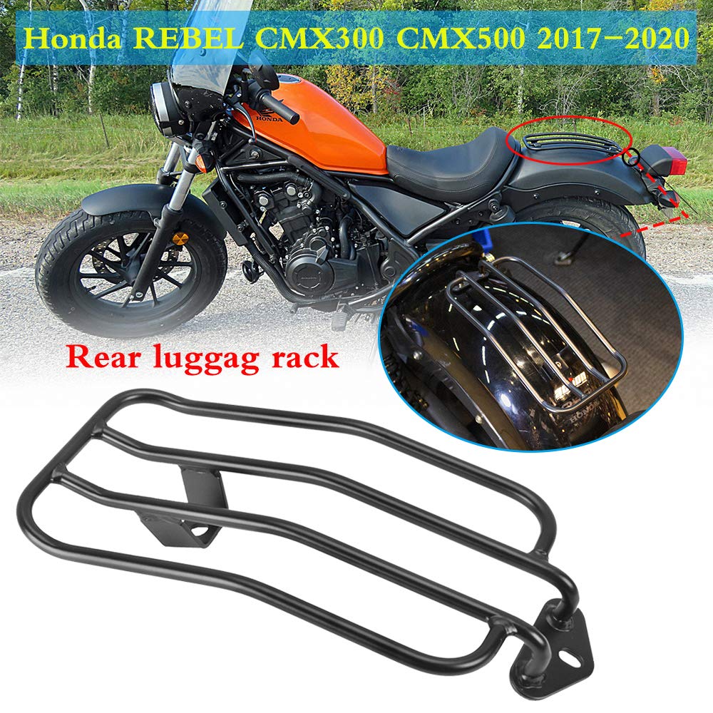 Buy Lorababer Motorcycle Rear Solo Seat Luggage Support Shelf Rack ...