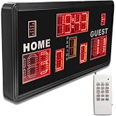 Digital Scoreboard, Portable Electronic Scoreboard with Remote, LED ...