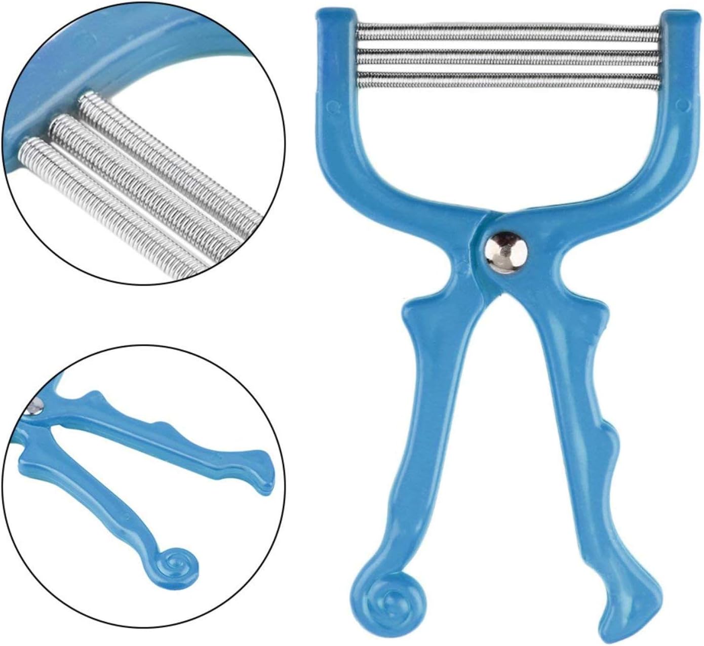 2 Pieces Facial Hair Remover 3 Row Handheld Spring Beauty Epilator Tool ...