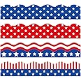 Amazon.com: Whaline 69Ft 4th of July Bulletin Board Border 60 Sheet Red ...