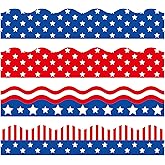 Amazon.com: Whaline 69Ft 4th of July Bulletin Board Borders 60 Sheet ...