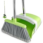 Amazon.com: XXFLOWER Broom and Dustpan Set, Dustpans with Broom Combo for Home, Heavy Dust ...