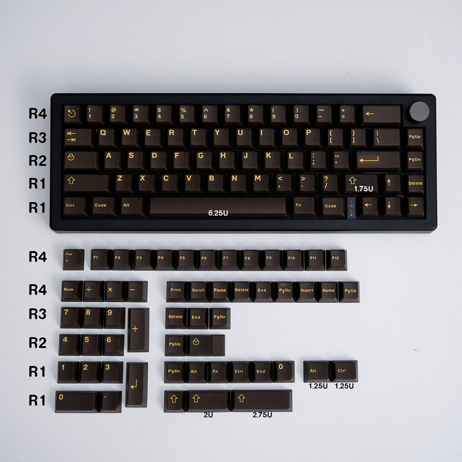 Mua Black and Gold Keycaps 120 Keys Cherry Profile Keycap Set Fit for ...