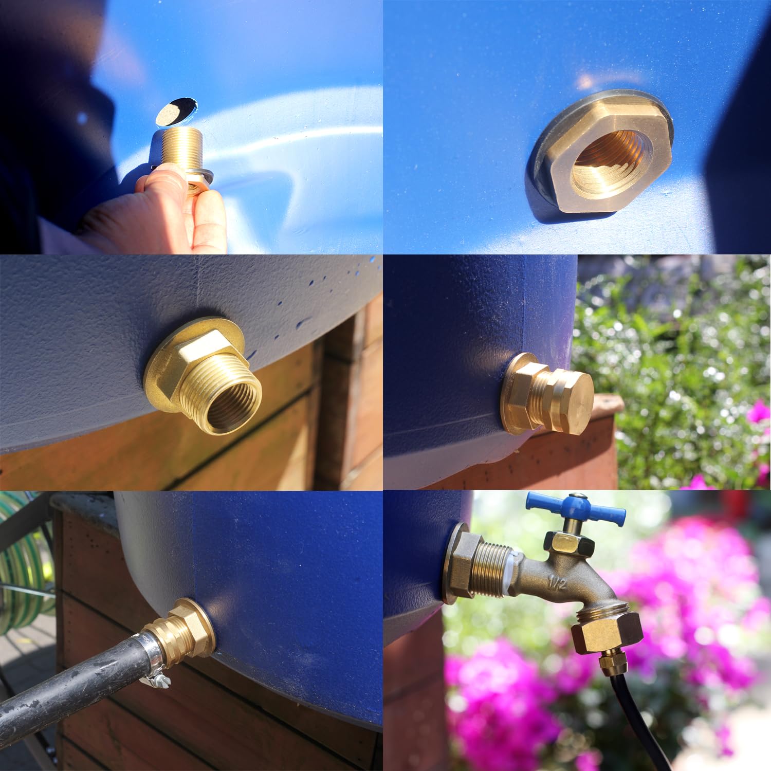 Mua YELUN Brass Water Tank Connector Bulkhead Tank Fitting 1/2" Female ...