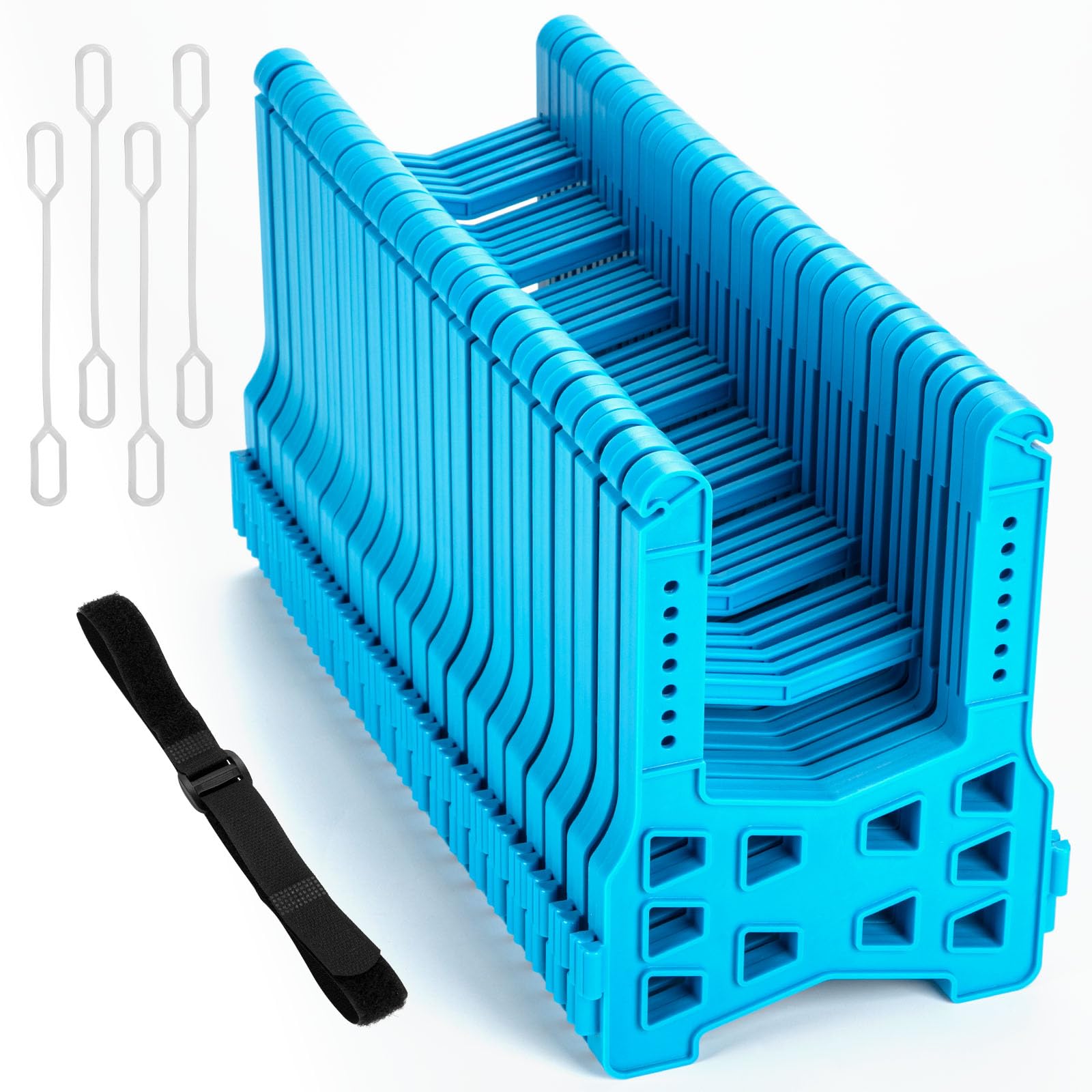 PAULINN RV Sewer Hose Support 20FT, Height Adjustable, Deep Cradles ...