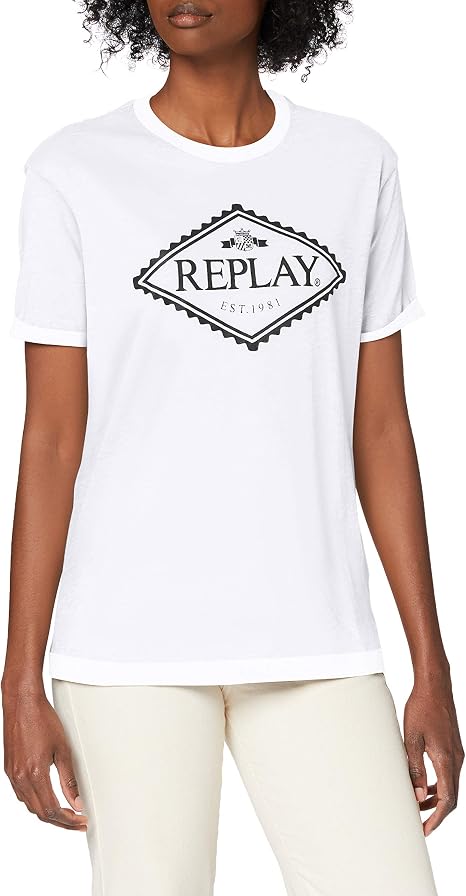 Replay Women's T-Shirt: Amazon.co.uk: Clothing