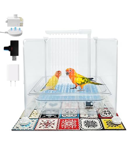 Expandable Bird Bathtub Automatic Bird Bath Shower For Cage – 3-in-1 ...
