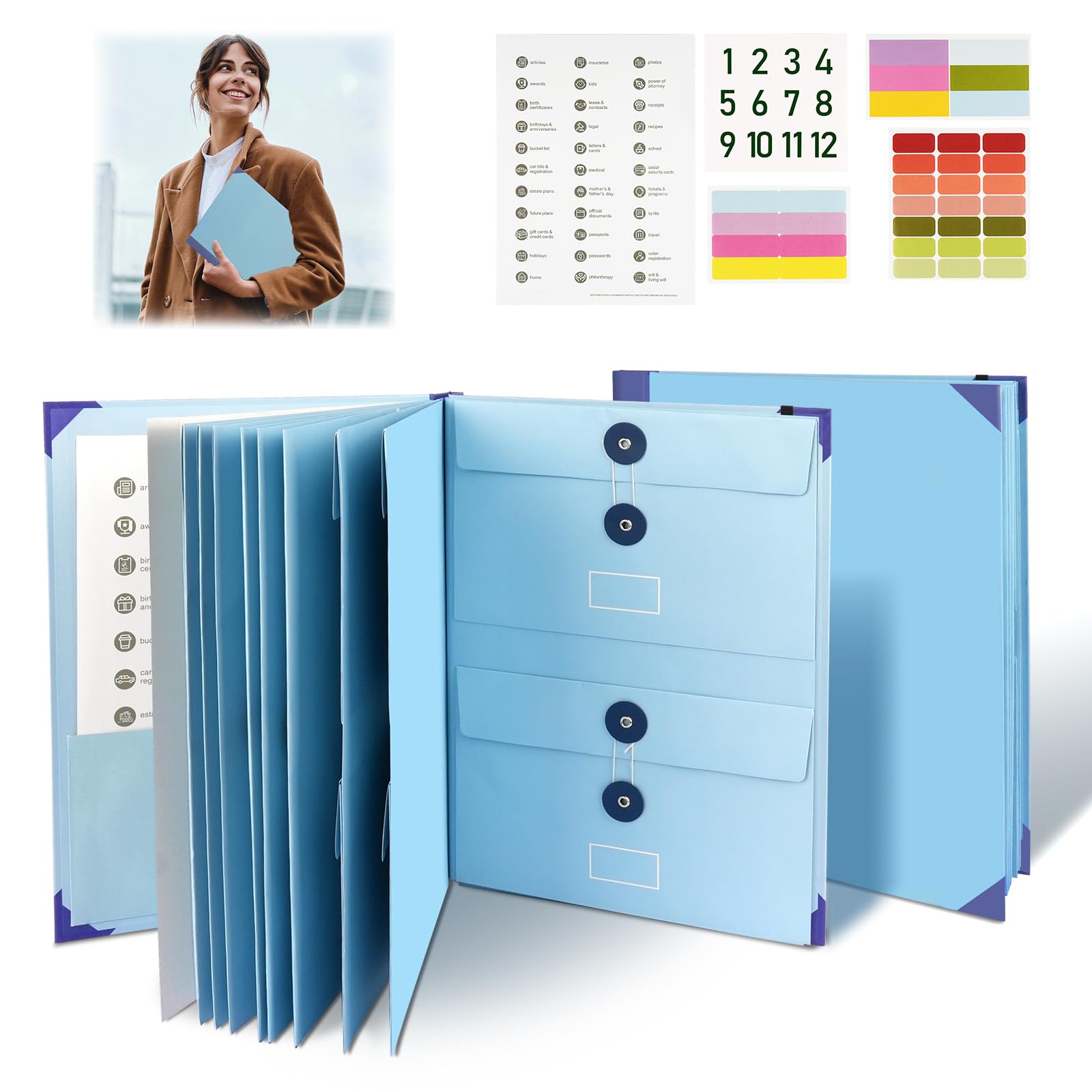 Mua Important Document Organizer, Folio Folders with Pockets .Folder ...