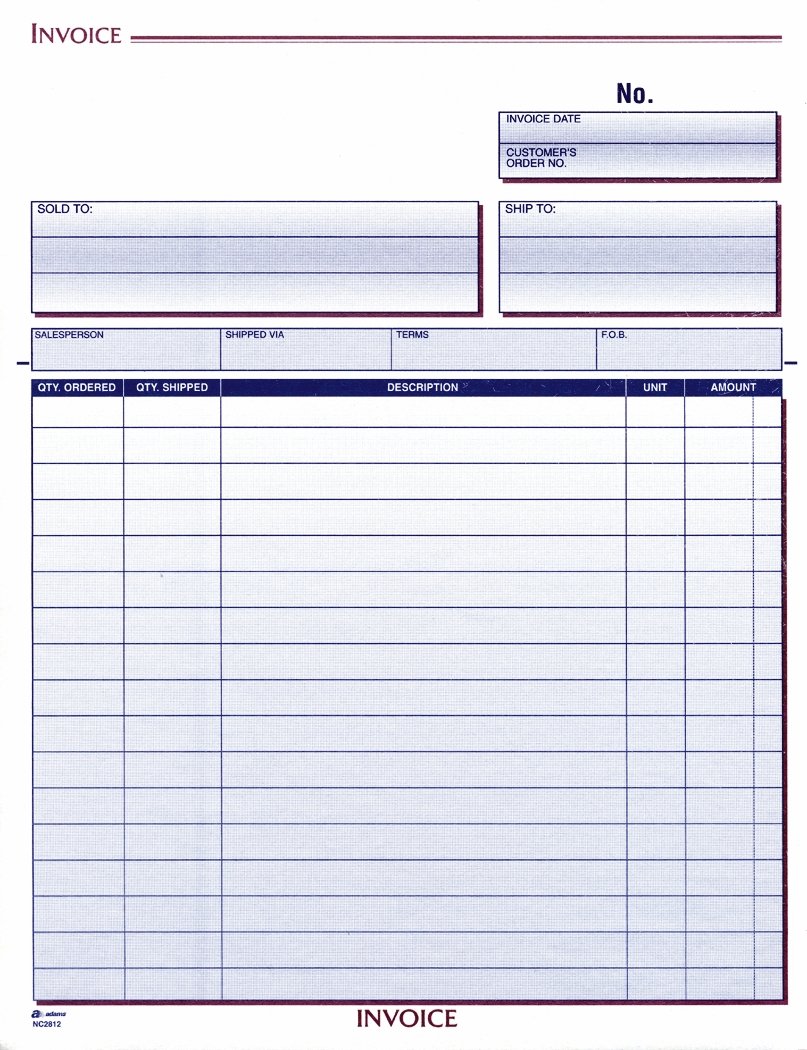 Amazon.com : Adams Invoice Unit Set, 8.5 x 11.44 Inch, 2-Part ...