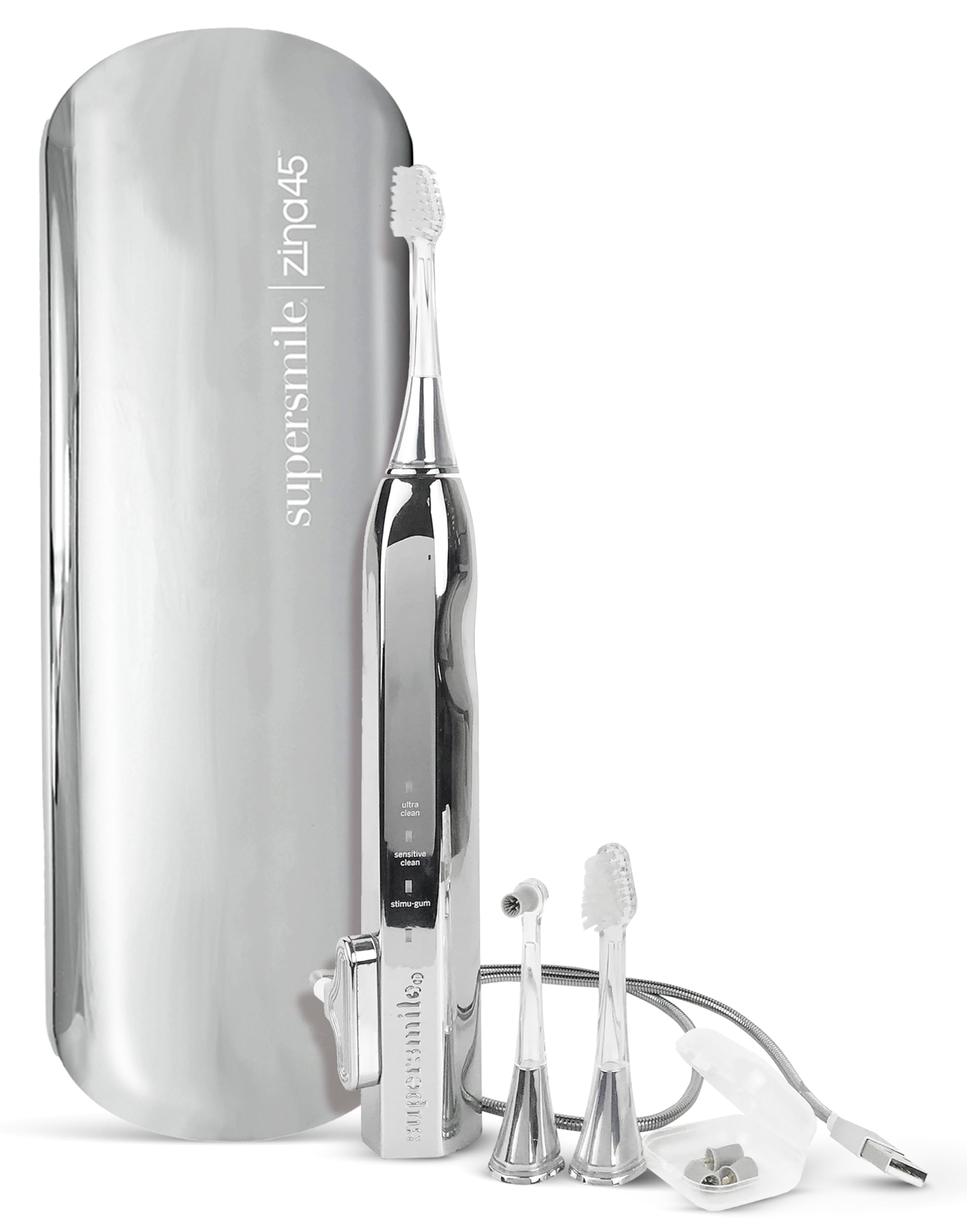 Supersmile Zina45™ Deluxe Sonic Pulse Toothbrush – Rechargeable ...