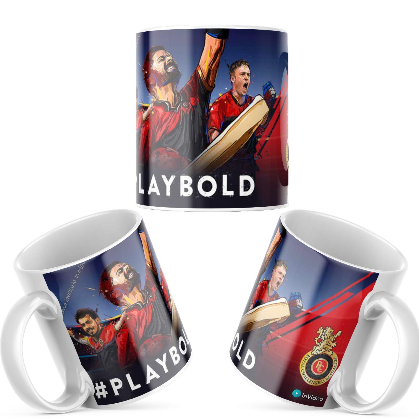 Buy 360Edutech, IPL 2021 Indian Cricket Game RCB Coffee Mug Cup, 11OZ ...