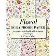 Amazon.com: Floral Scrapbook Paper: 20 patterned double sided sheets. 8 ...