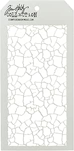 Amazon.com: Stampers Anonymous Tim Holtz Layered Crackle Stencil, 4.125 ...