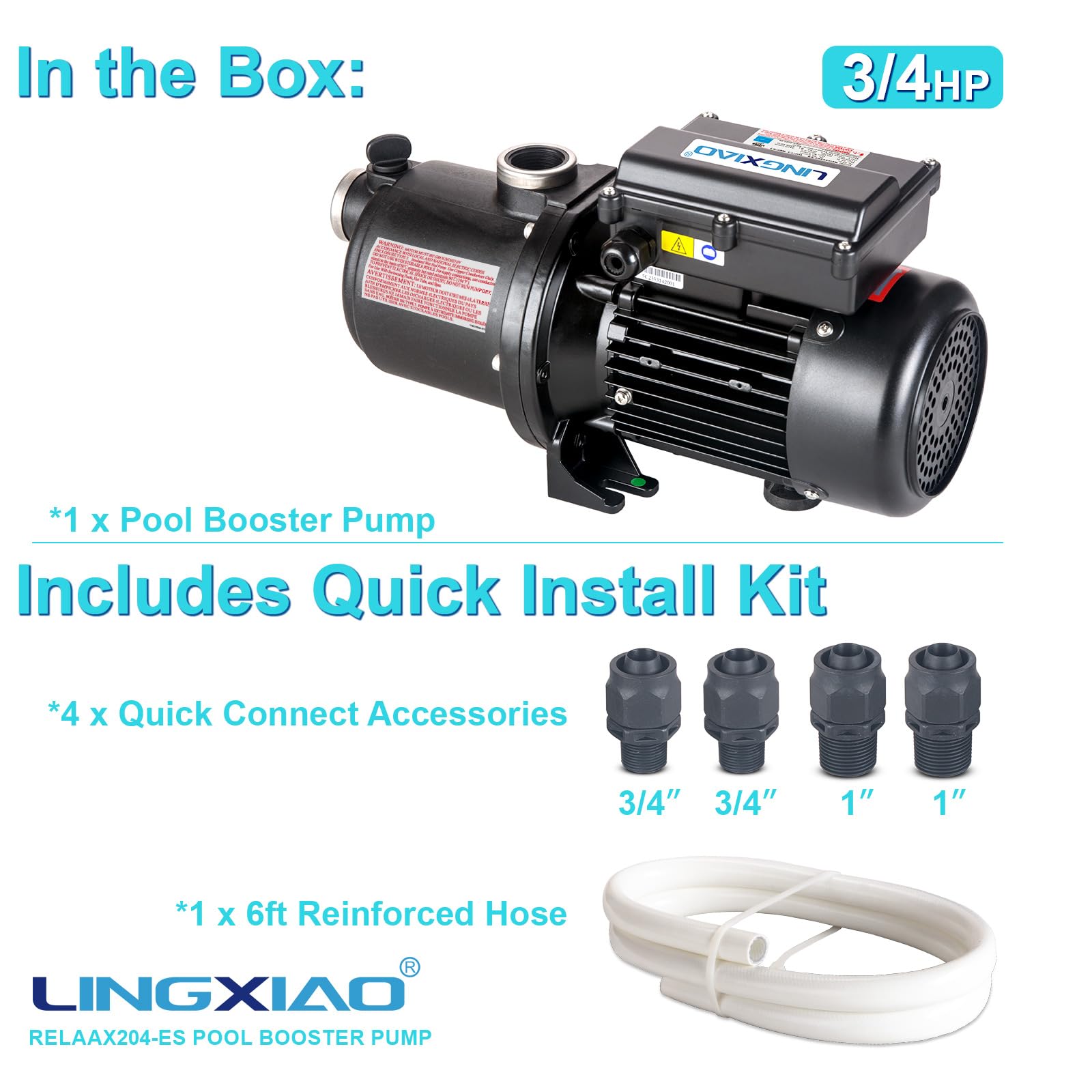 Mua LINGXIAO Pool Booster Pump 3/4HP, (230V or 115V) Compatible for ...