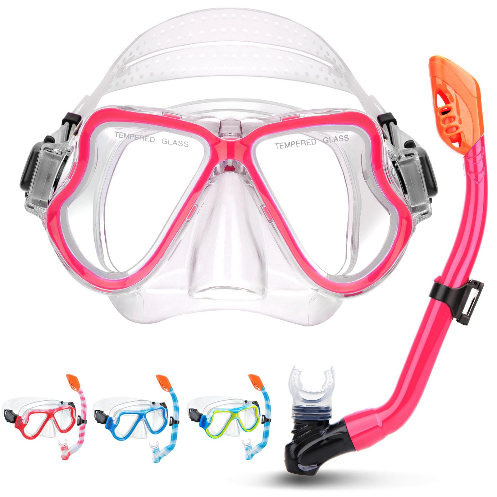 CTSAYTL Kids Snorkel Set for Ages 6-14, Snorkeling Gear for Kids with ...